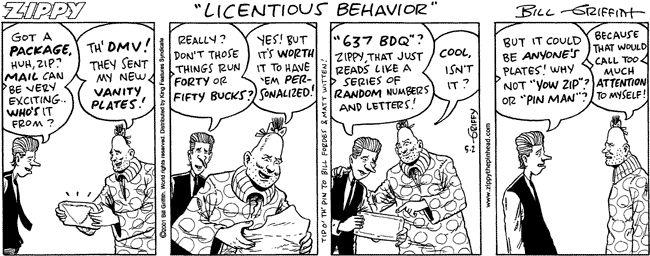 Zippy The Pinhead: "Licentious Behavior"