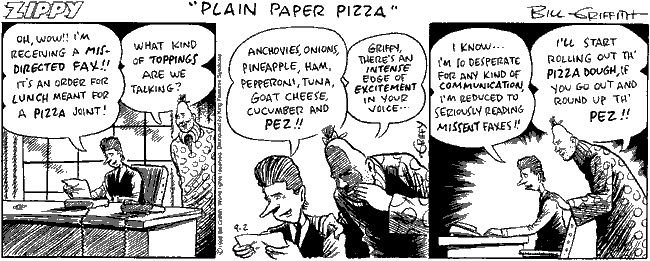 Zippy The Pinhead: "Plain Paper Pizza"